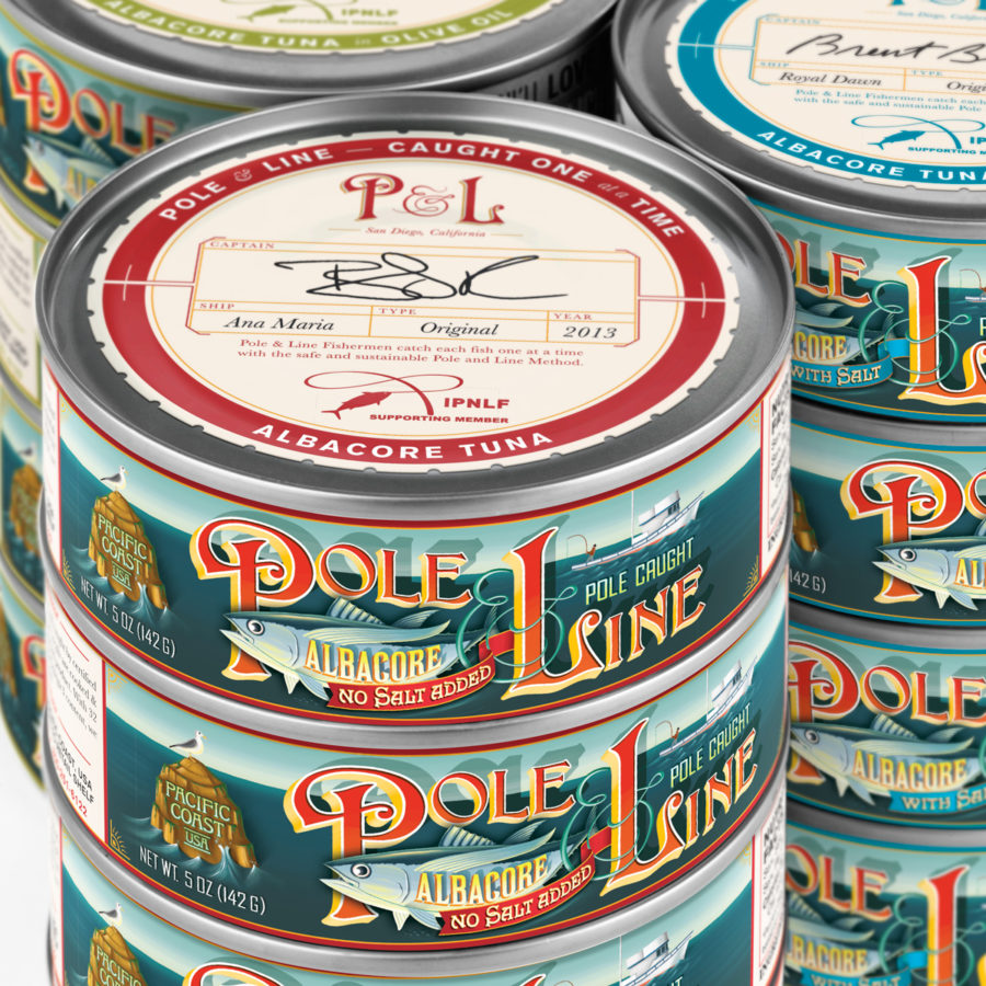 Tuna Pole and Line Branding Identity and Packaging | Moxie Sozo