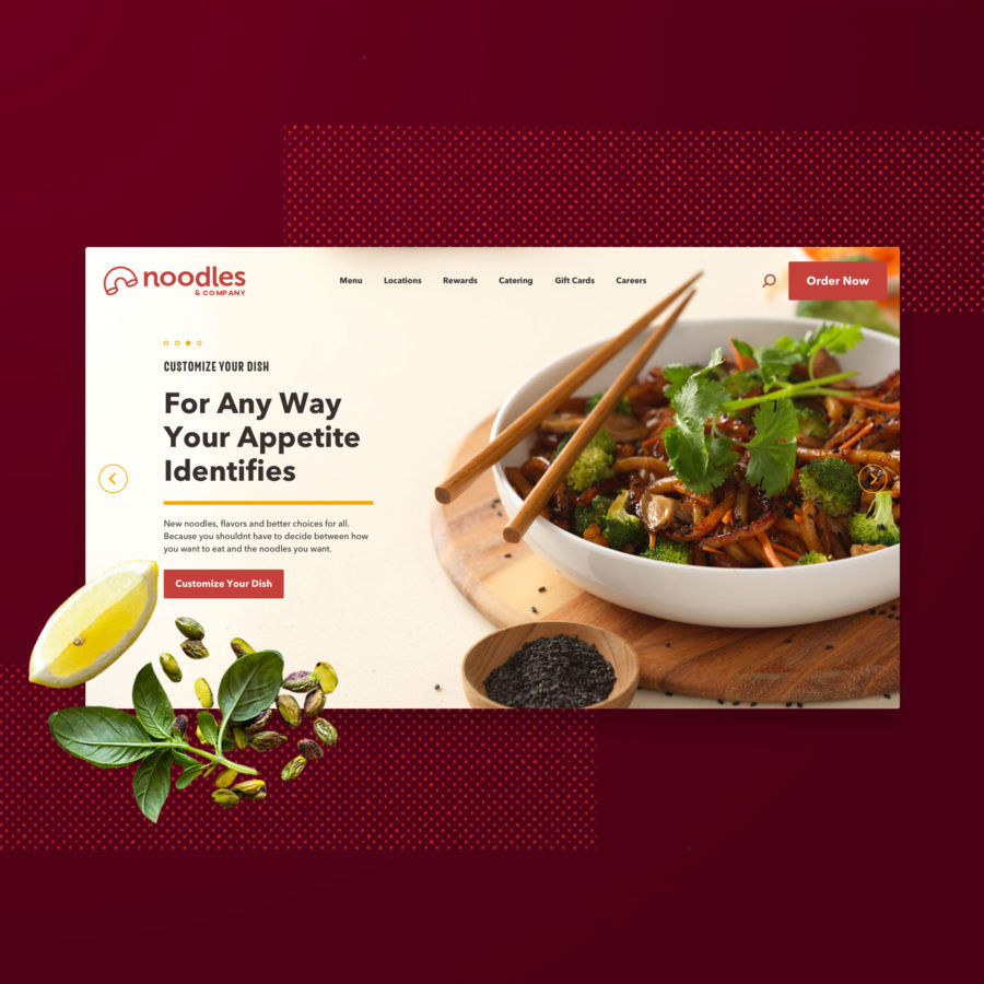 Check out the Innovative Noodles & Company Website Branding | Moxie Sozo